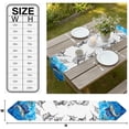 Blue Fish Coastal Table Runner Linen Burlap Table Runner 90 Inches Long ...