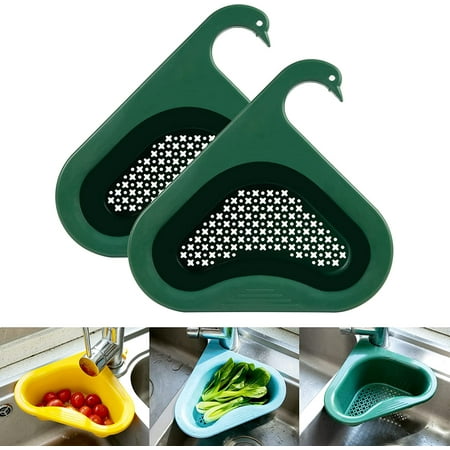 Kitchen Sink Drain Basket Swan Drain Rack - Multi-Functional Hanging ...