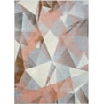Well Woven Barra Blush Pink Multi-Color Modern Geometric Triangle ...
