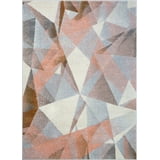 Well Woven Barra Blush Pink Multi-Color Modern Geometric Triangle ...