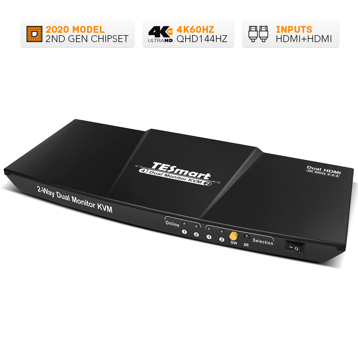 DUAL MONITOR 2-PORT KVM – HDMI + HDMI – 4K 60HZ UHD – AUDIO OUTPUT ... DUAL MONITOR 2-PORT KVM – HDMI + HDMI – 4K 60HZ UHD – AUDIO OUTPUT ...