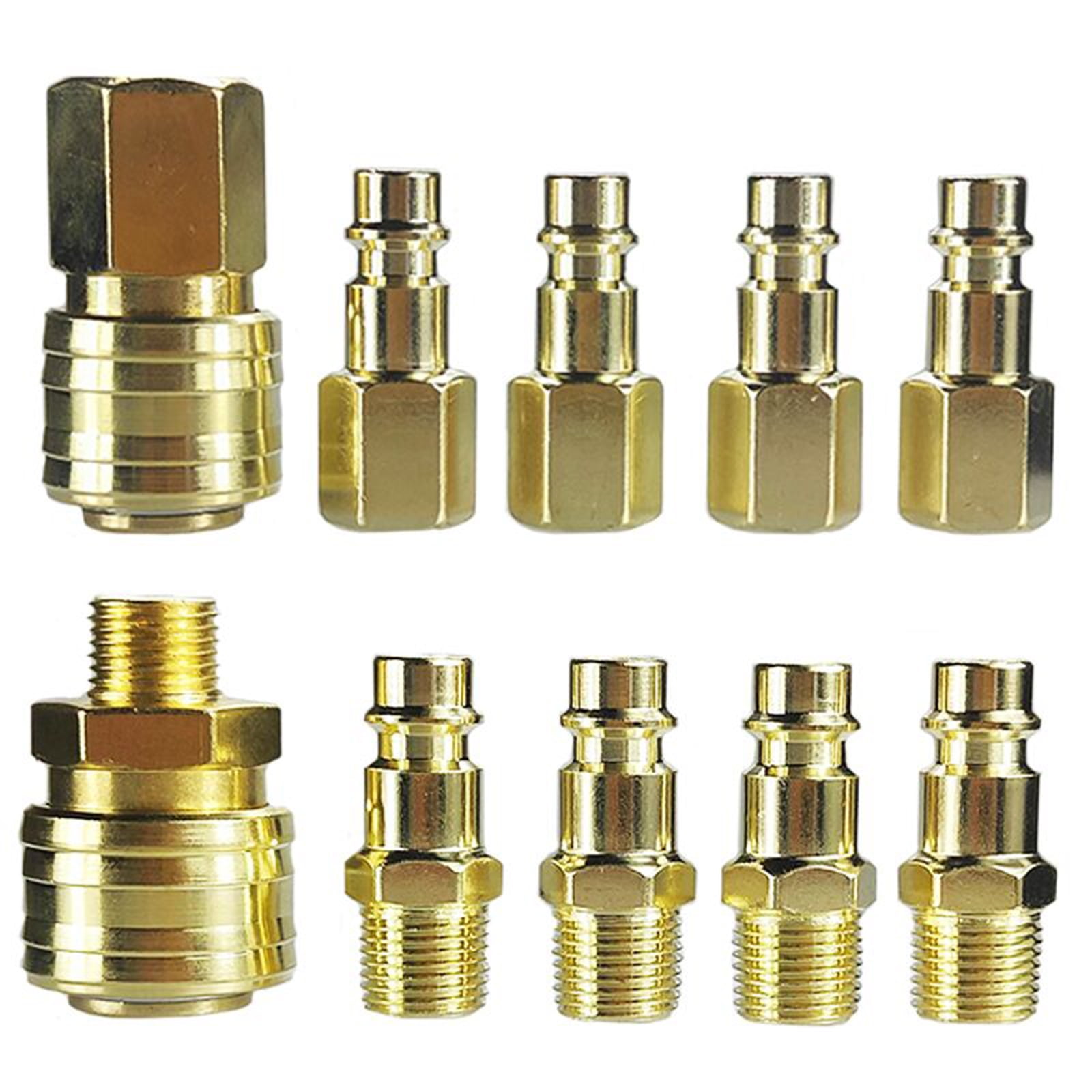 Acoplador Acoplador de aire y kit de enchufe de latón, 10 piezas ...