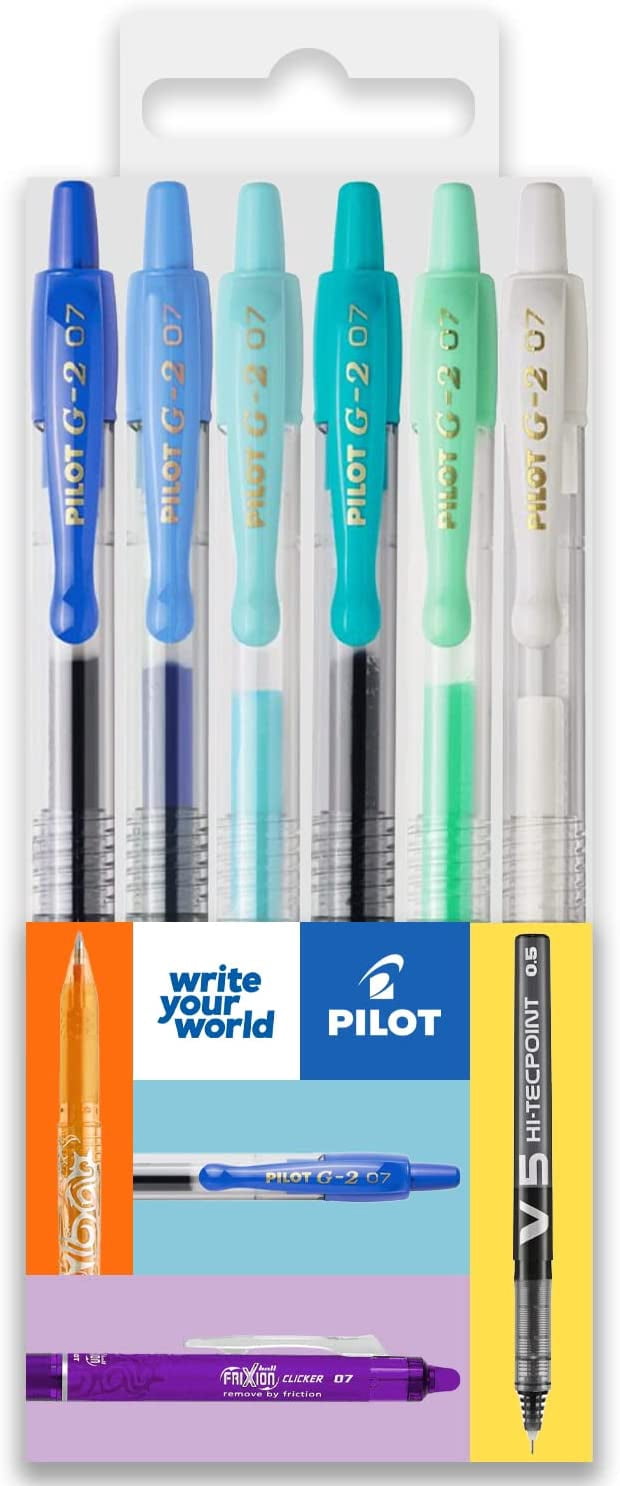 Pilot G-2 Retractable Gel Ink Rollerball Pens - 0.7mm Nib Tip - Wallet ...