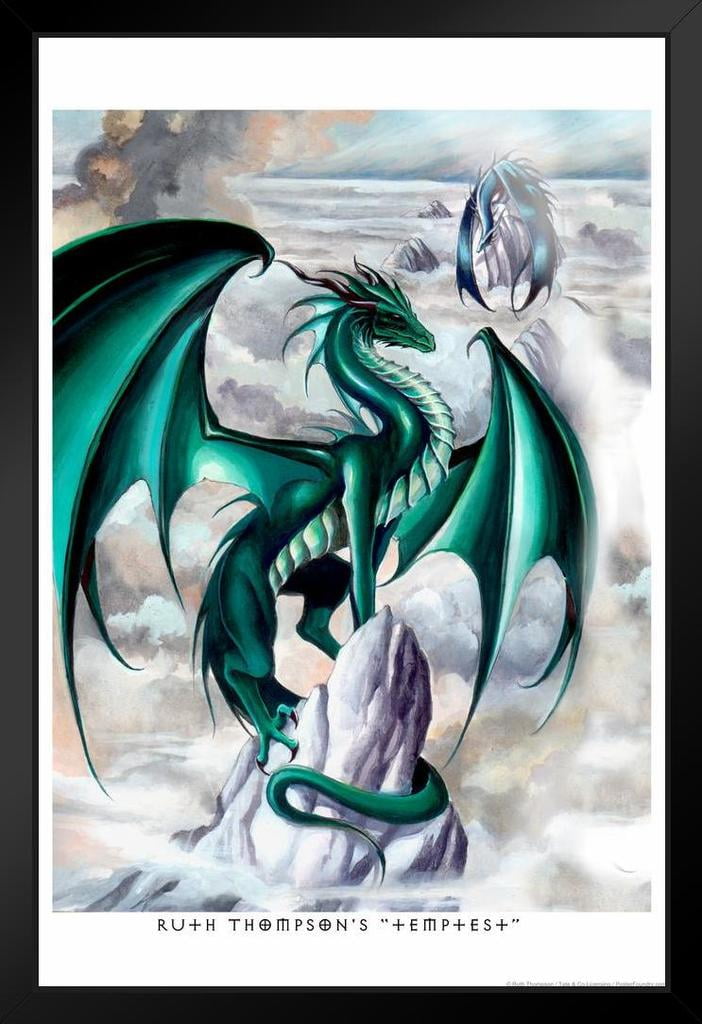 Temptest Green Dragon by Ruth Thompson Fantasy Poster Drawing Tempest ...