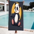 Cute Cartoon Panda Bath Towel - Cheerful Design with Expressive Eyes ...