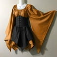Huhua Womens Renaissance Medieval Dress With Corset Lace Up Vintage