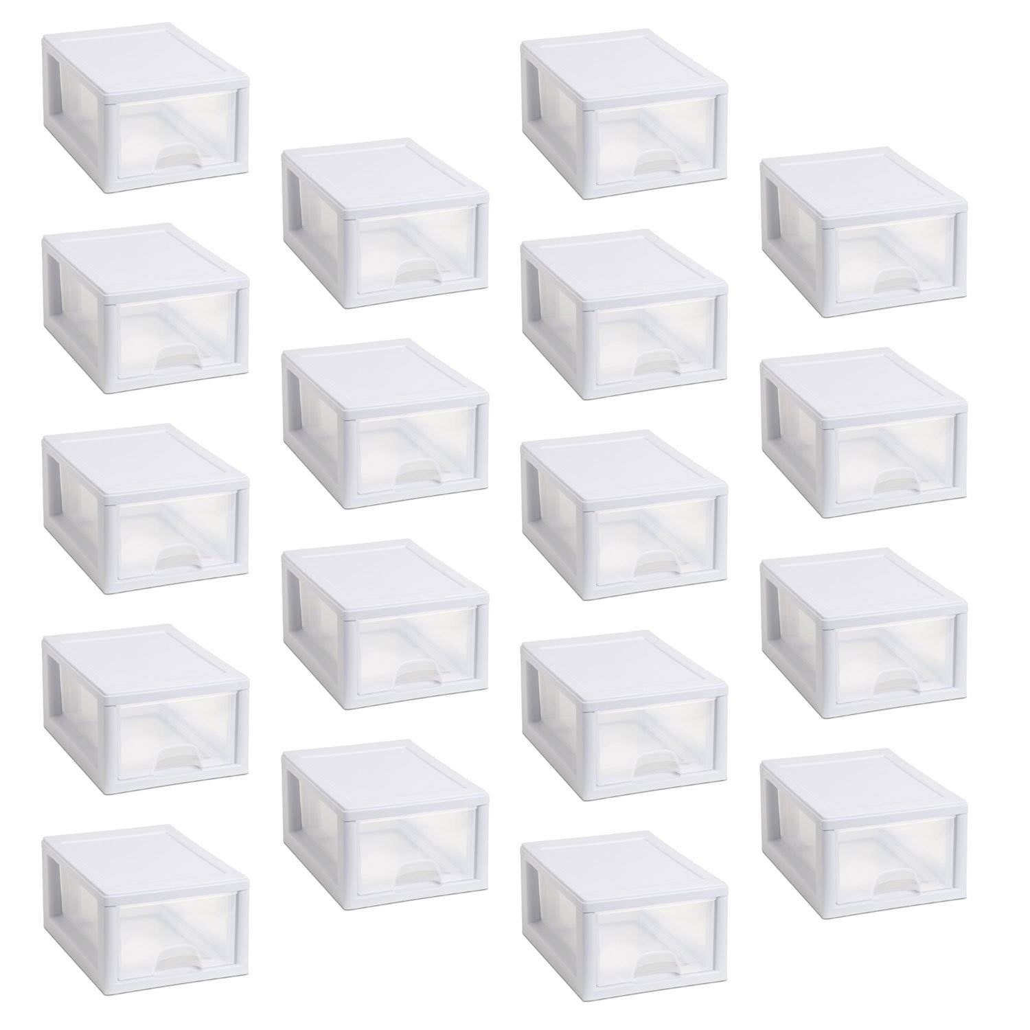 Sterilite 6 Quart Stacking Storage Drawer, Stackable Plastic Bin Drawer ...