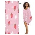BZSMCE Soft Flower and Strawberry Pattern For Beach Towel with Wind ...