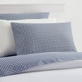 Laurel & Mayfair Gingham Printed 250tc 100% Cotton Percale Navy 4-Piece ...