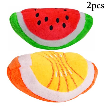 2PCS Watermelon Pet Toy Orange Shape Sound Dog Toy Dog Squeaky Toy Cat ...