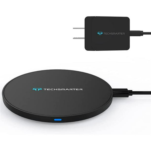 Techsmarter 15W Fast Charging Wireless Charger Pad with 18W USB Wall ...