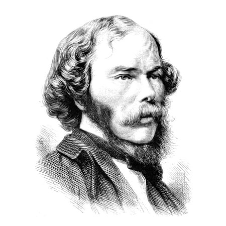 George Henry Lewes /N(1817-1878). English Philosopher And Critic. Wood ...