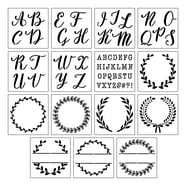 3" Cursive Alphabet Stencils by Craft Smart® - 45 designs - Walmart.com