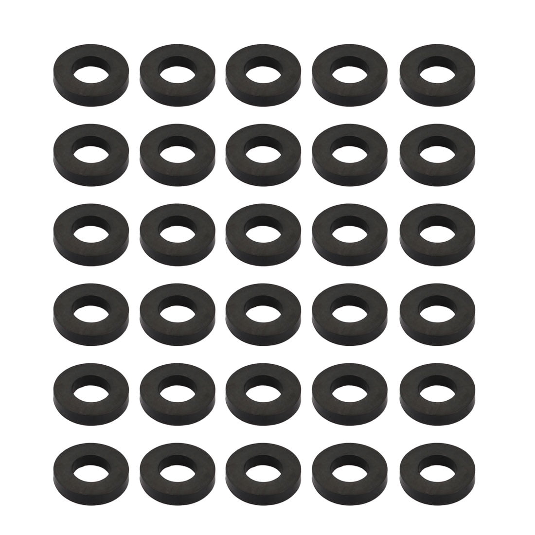 30pcs Black Rubber Round Flat Washer Assortment Size 6x12x2.2mm Flat ...