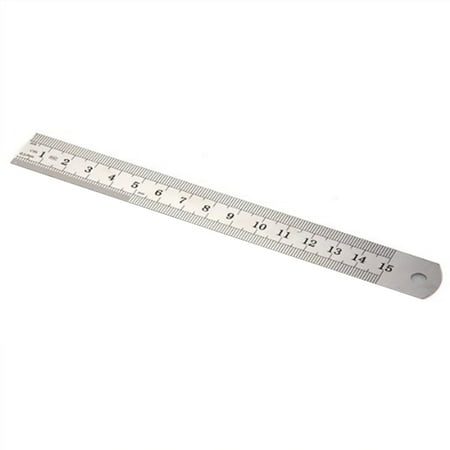 15cm/30cm Double Sides Scales Stainless Steel Ruler Students Office ...