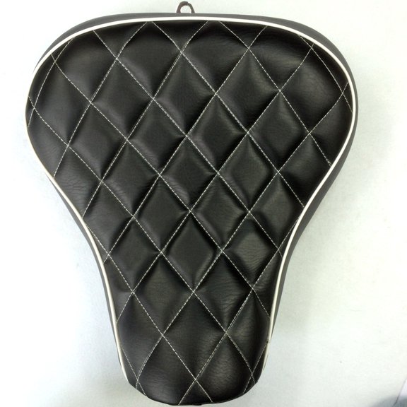 REAL Genuine Leather Black SOLO Spring Seat HARLEY DAVIDSON Softail ...