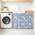 Blue Dreamy Elephant Cabinet Curtains for Kitchen 28"W x 35"L, Cartoon ...