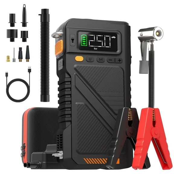 Yaber Car Jump Starter 6000A, Portable Jump Box for Gas Engines, 12L ...