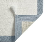 My Texas House Light Blue Border Cotton Bath Rug with Tassels, 20" x 30 ...