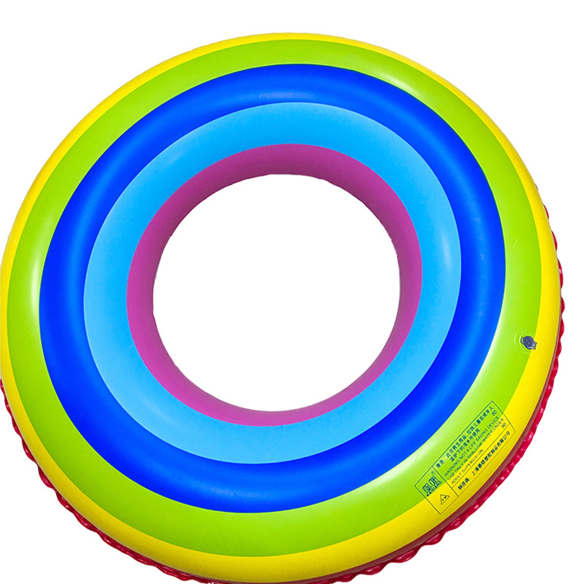 Seyurigaoka Rainbow Swimming Ring, Thickened PVC Inflatable Beach ...