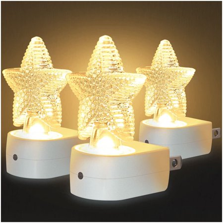 Star Plug-in LED Night Light – Dusk to Dawn Sensor & Manual Switch ...