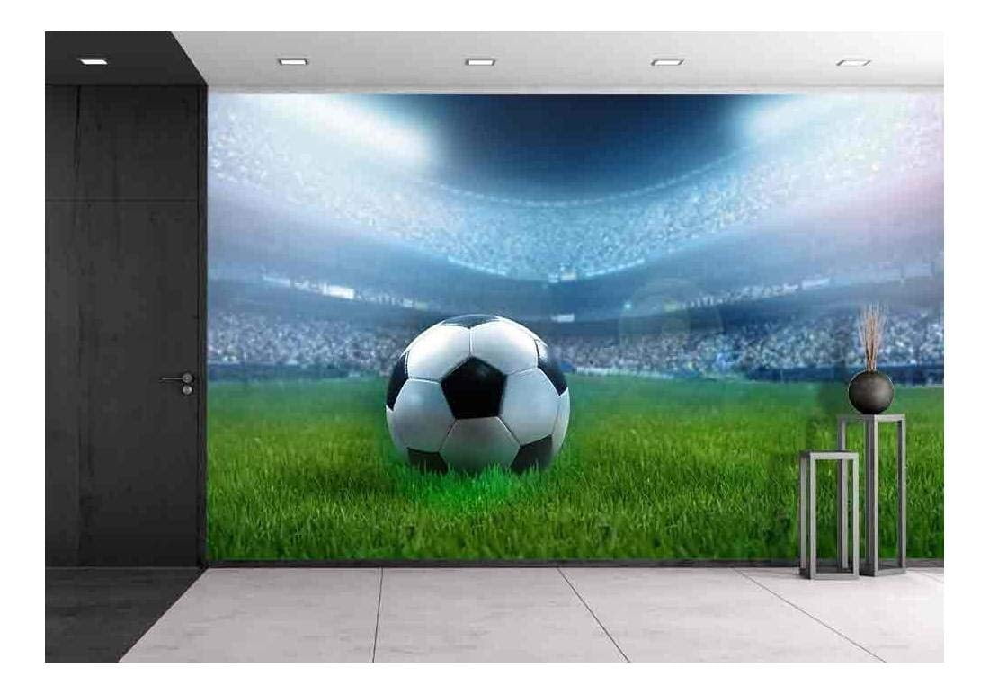 Wall26 Close Up of a Football Ball on a Full Stadium - Removable Wall ...