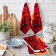 1 Pack Abstract Ombre Red Wave Ocean Kitchen Towels Sky Modern Art ...
