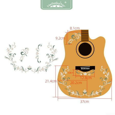 DIY Cool Style Guitar Body Inlay Decals Sticker for Acoustic Classical ...