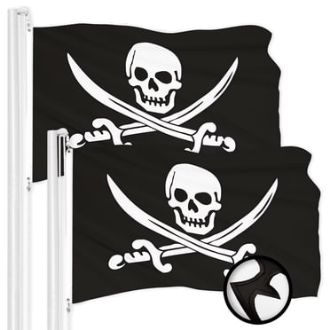 Pirate Flag Skull Captain With Knifes Banner Polyester 3x5 Foot Flags ...