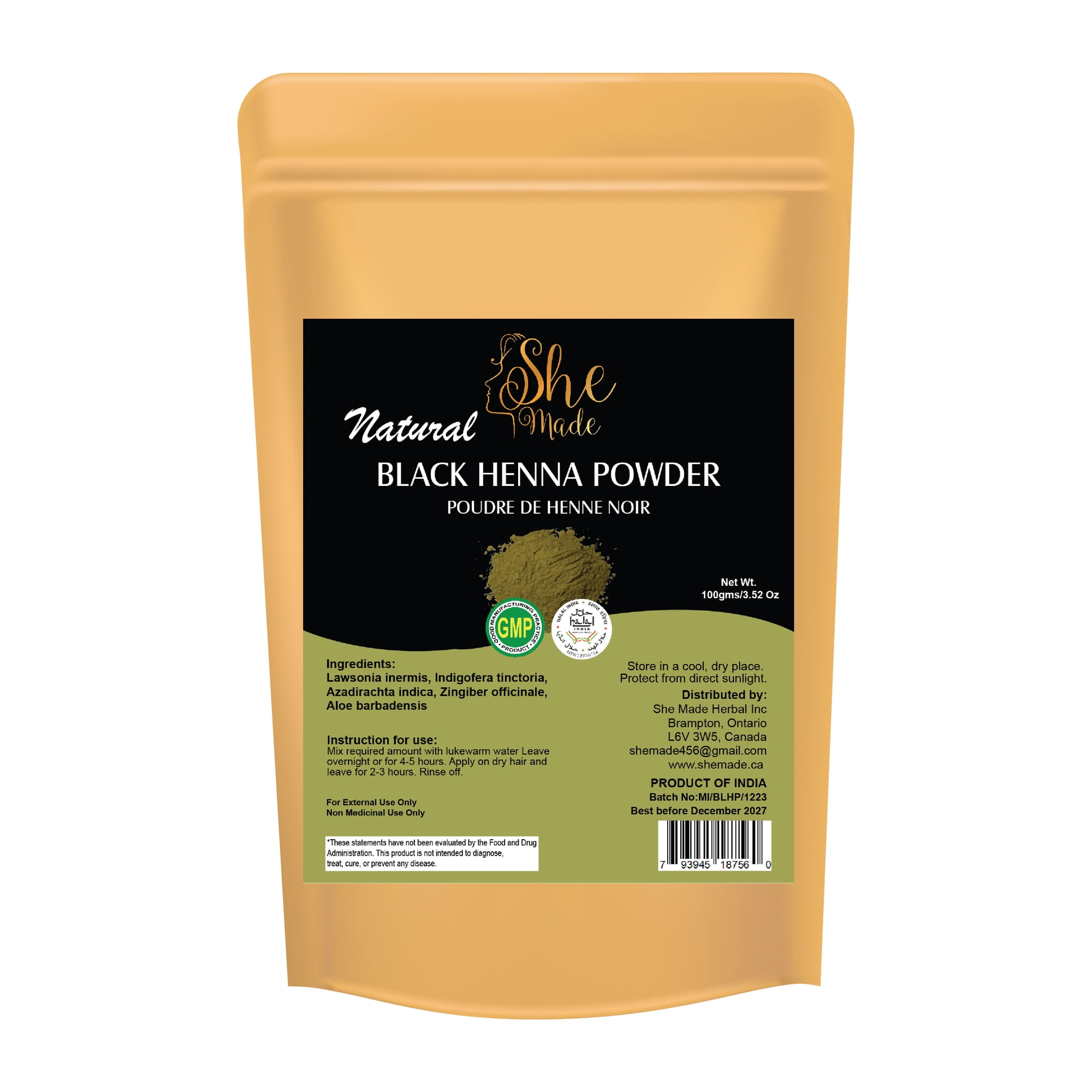 Click here for She Made Natural Black Heena 100g prices
