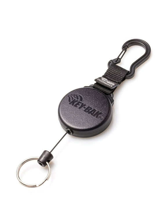 KEY-BAK Original HD Retractable Keychain, 48" Retractable Cord, Chrome ...