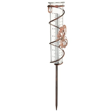 Topadorn Garden Rain Gauge Decor Lady Girl Rain Gauge Stake with ...