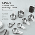 7 Piece Stainless Steel Measuring Cup Set, Nesting Dry and Liquid ...