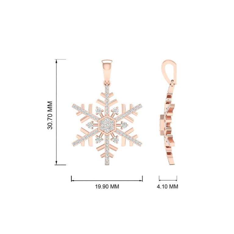 Rose gold snowflake necklace store
