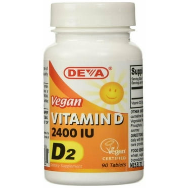 Deva Vegan Vitamin D 800 IU Tablets, 90 Ct - Walmart.com