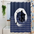 Circle Oil Word Shower Curtains for Bathroom, Japanese Circle Oil Word ...