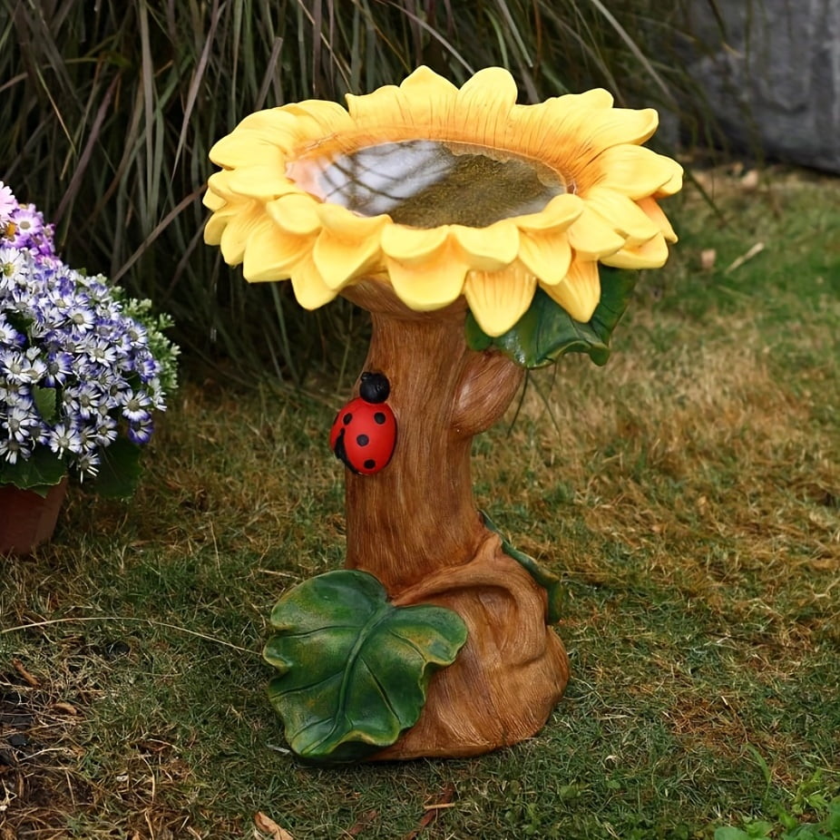 Click here for Grm 1pc Sunflower Bird Bath Garden Ornament  Sunfl... prices