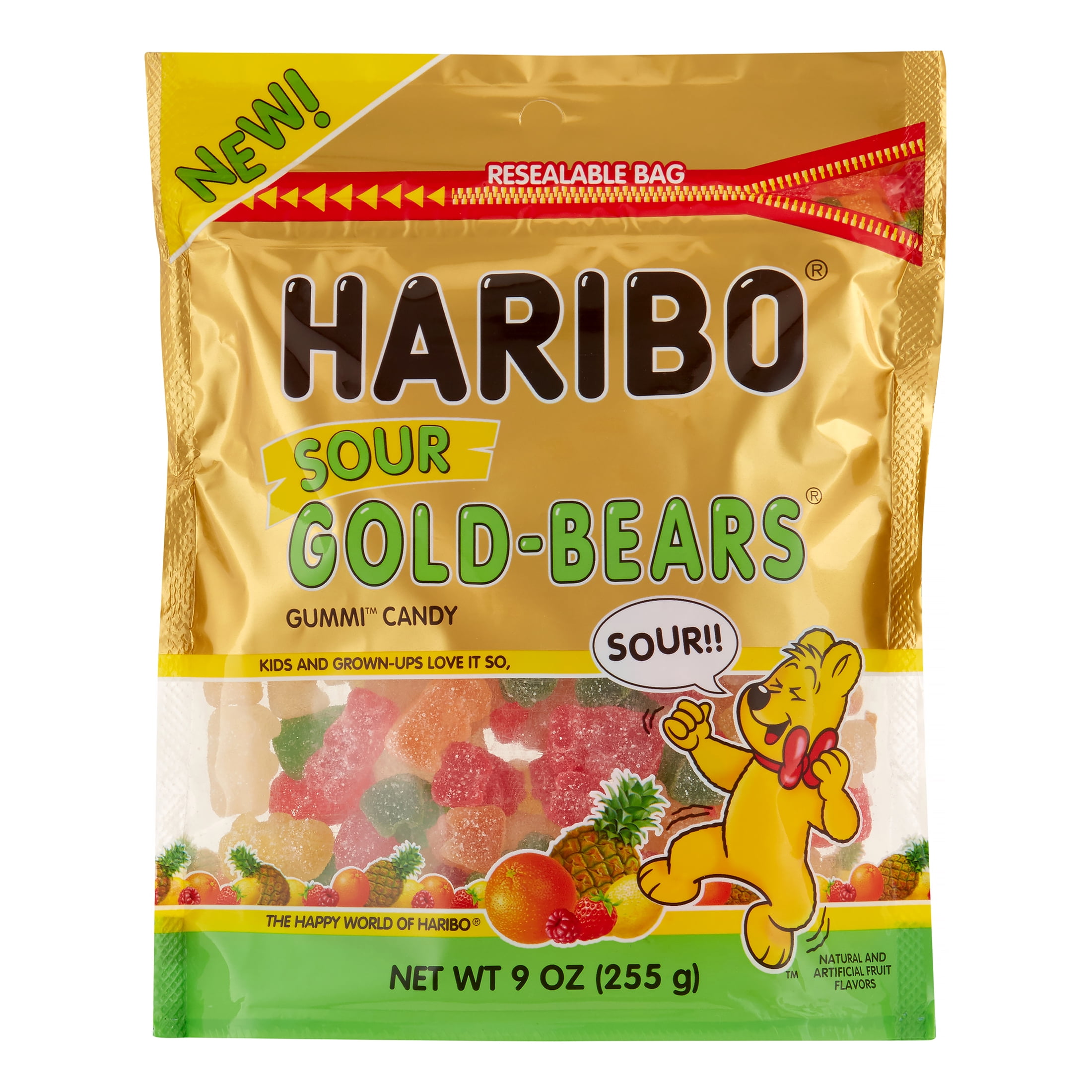 Haribo Gold-Bears Sour Original Gummi Candies, 9 Oz. - Walmart.com