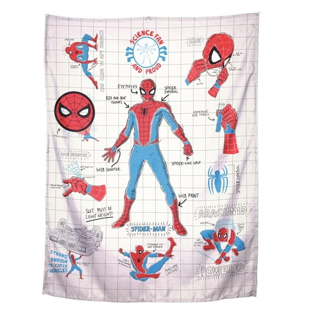 Jay Franco Marvel Spiderman Infographic Sketch Tapestry â 30 x 40 Inch ...