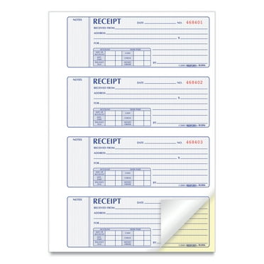 Rediform Office Products Hardcover Numbered Money Receipt Book, 6 7/8 X ...