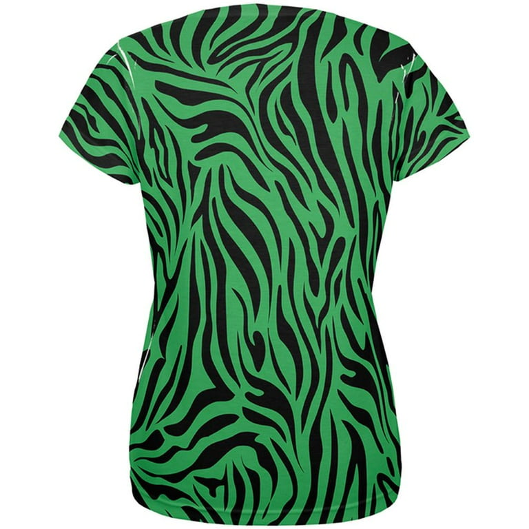 Neon Green Zebra Print