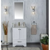 Livia Collection 24'' White Bathroom Vanity with Quartz Countertop and ...