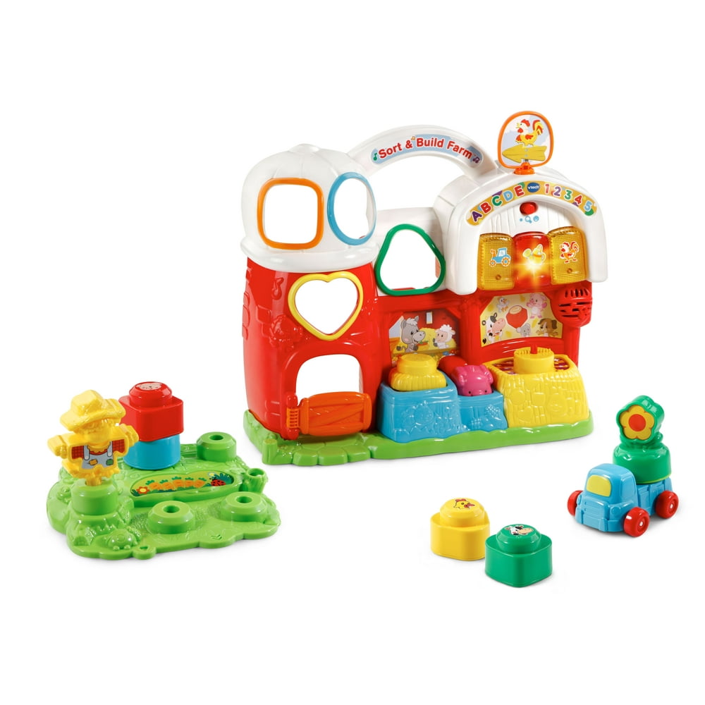 VTech Sort and Build Farm With Animal Shapes and Learning Activities ...