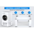 "Heavy Duty 28"" Washer Dryer Pedestal, Stainless Steel Laundry Stand ...