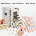 Yapicoco Adjustable 7-Slot Desktop Magazine File Book Holder, Triangle ...