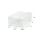 IRIS USA, 6QT Plastic Storage Modular Stacking Drawers, Set of 2 ...