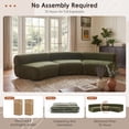 Christopher Knight Home Modern 3-Seater Compressed Curved Modular ...