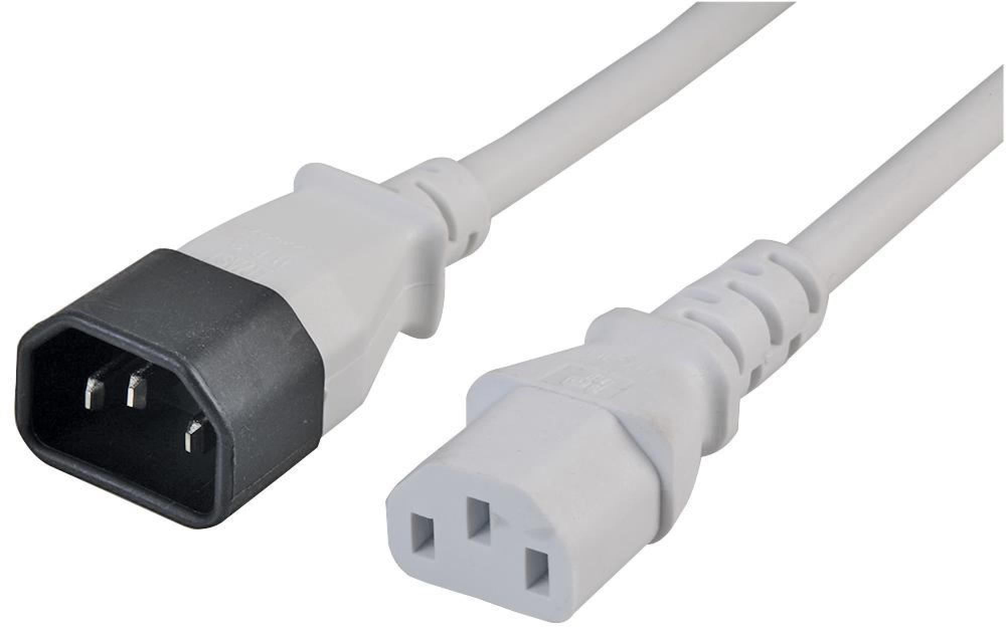 PRO ELEC - 5m IEC Male to IEC Female Power Lead, White - Walmart.com
