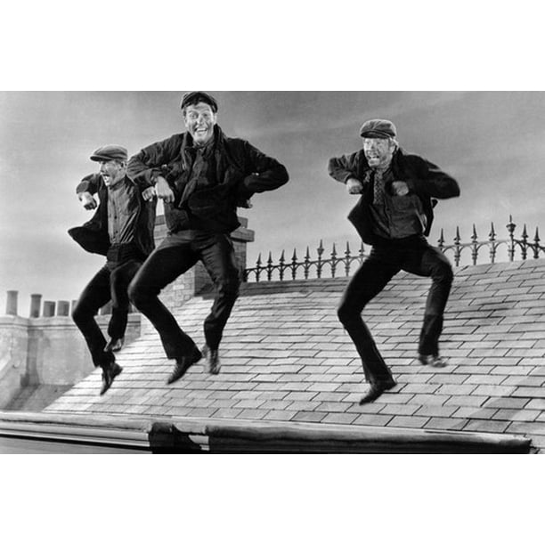 Mary Poppins Dick Van Dyke chimney sweeps Step in Time number 24X36 ...