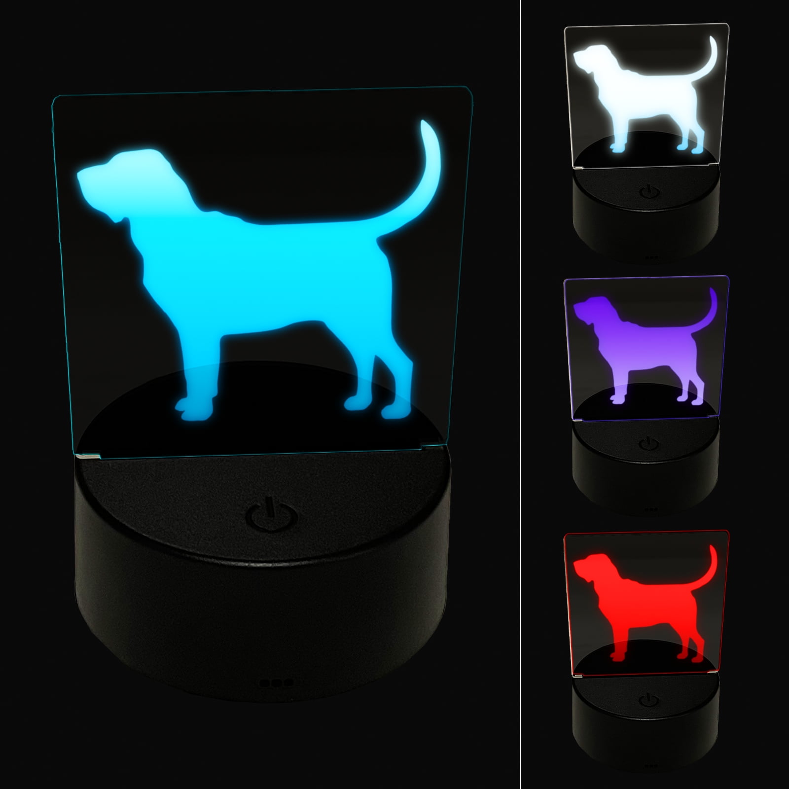 Bloodhound Dog Solid LED Night Light Sign 3D Illusion Desk Nightstand ...